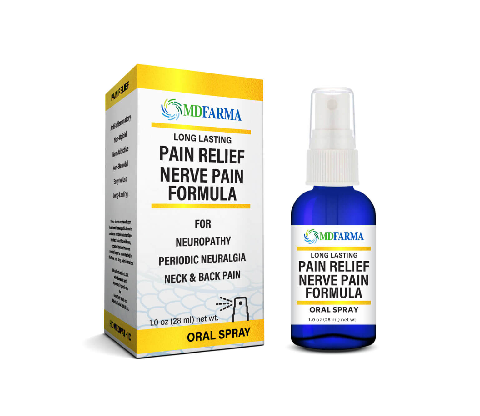 Natural Pain Relief Spray & Roll On | Sciatic Nerve Pain Relief